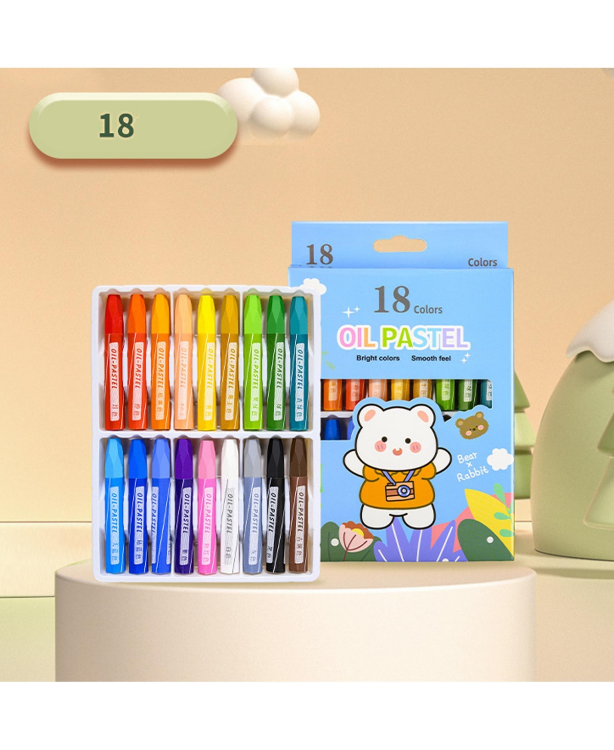 Click here for Htutwoo 18 Colors Oil Pastel Crayons  Kid Graffiti... prices