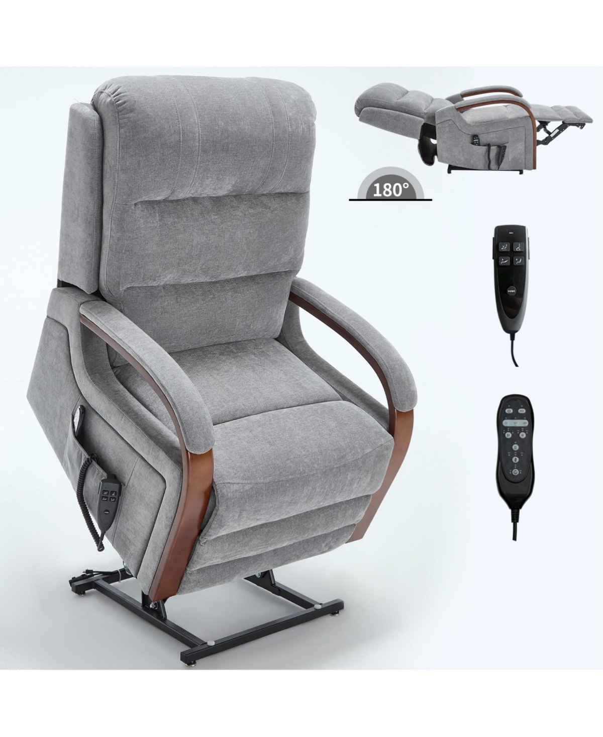 Click here for Boyel Living Power Chenille Lift Recliner Chair Du... prices