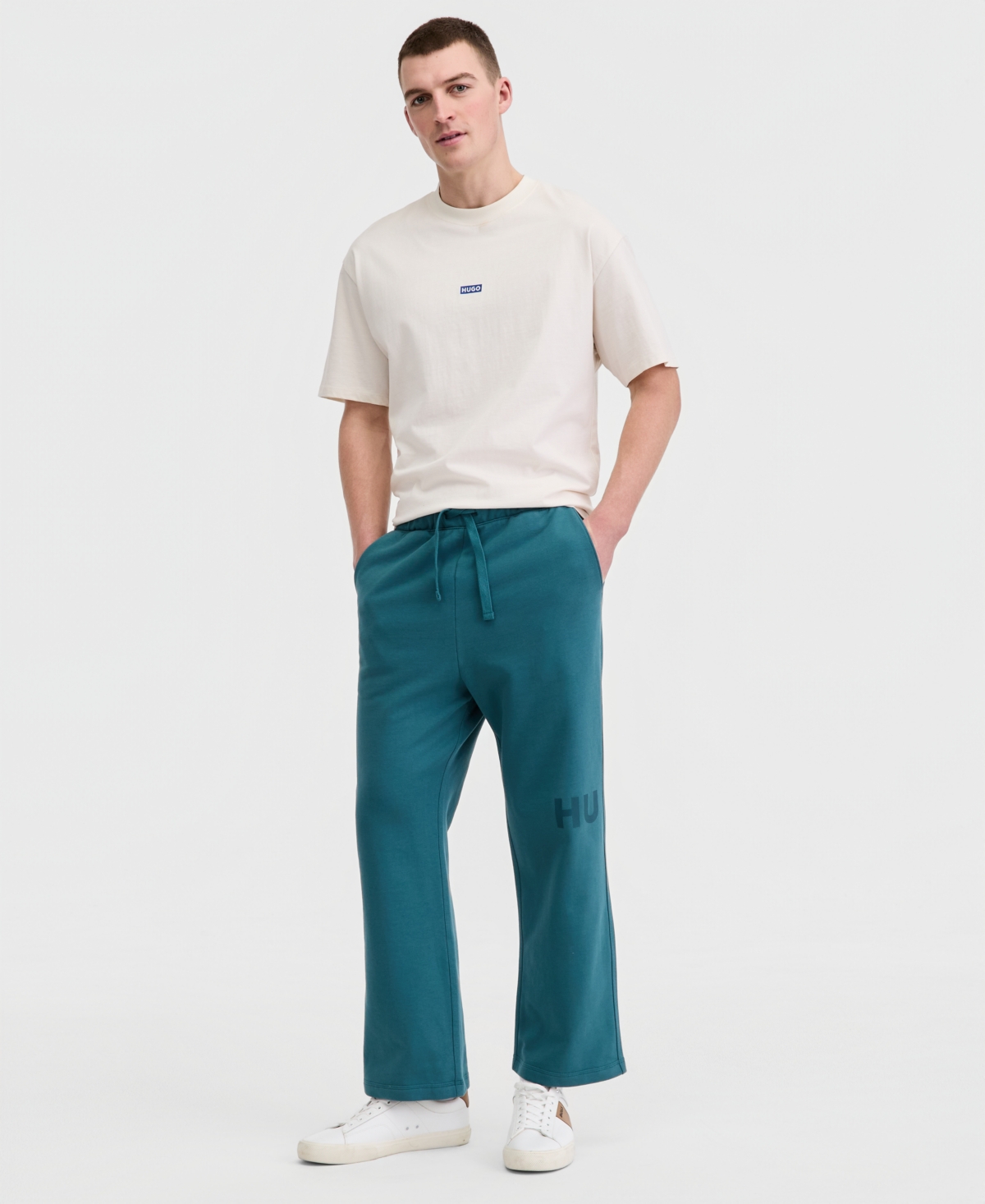 Click here for Hugo Boss Mens Nalftro Drawstring Pants - TEAL prices