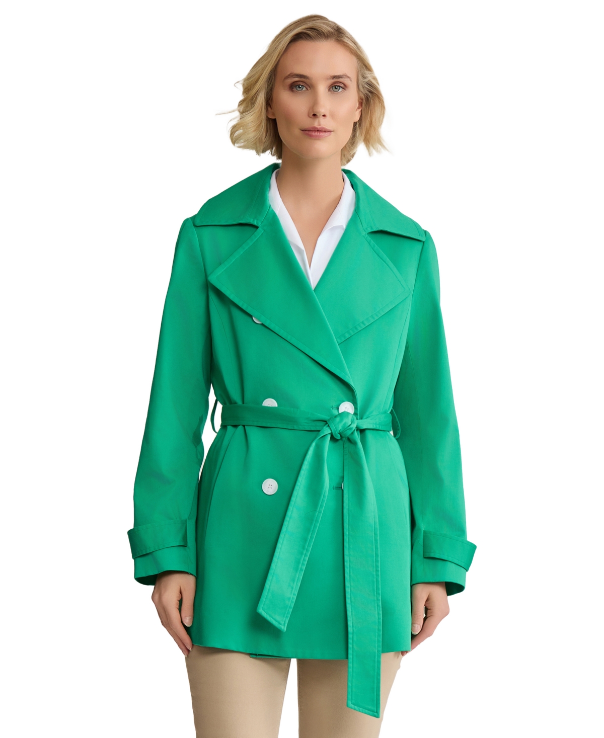 Click here for Jones New York Womens Double Breasted Trench Coat... prices
