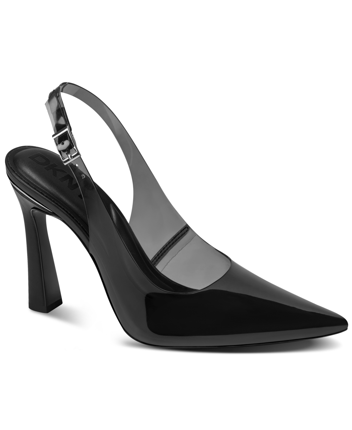 Click here for Dkny Womens Cinette Vinyl Slingback Heels - Black prices