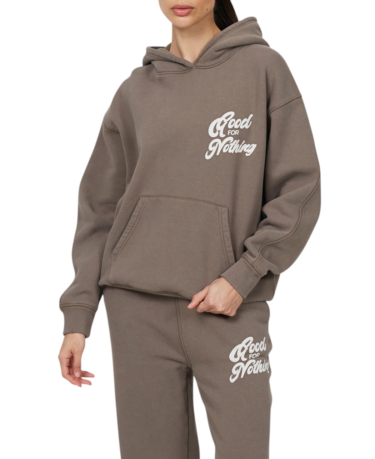 Click here for Good For Nothing Womens Funk Relaxed Hoodie - Brow... prices