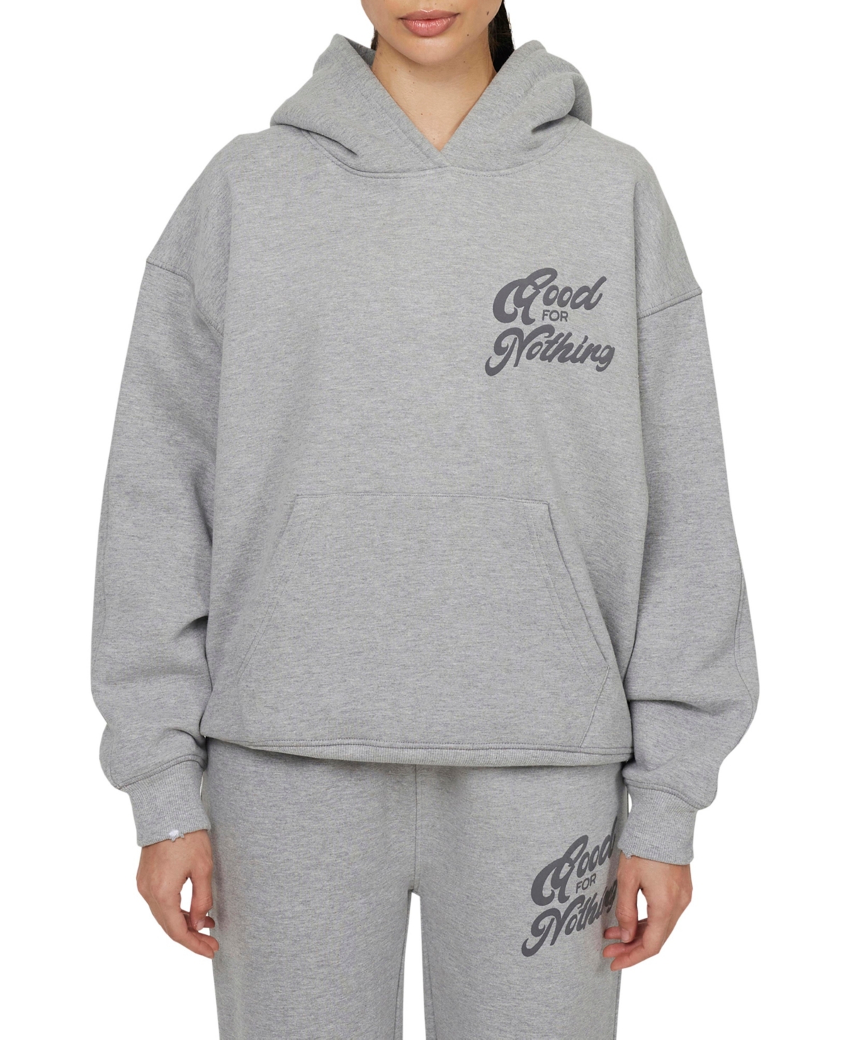 Click here for Good For Nothing Womens Funk Relaxed Hoodie - Grey prices