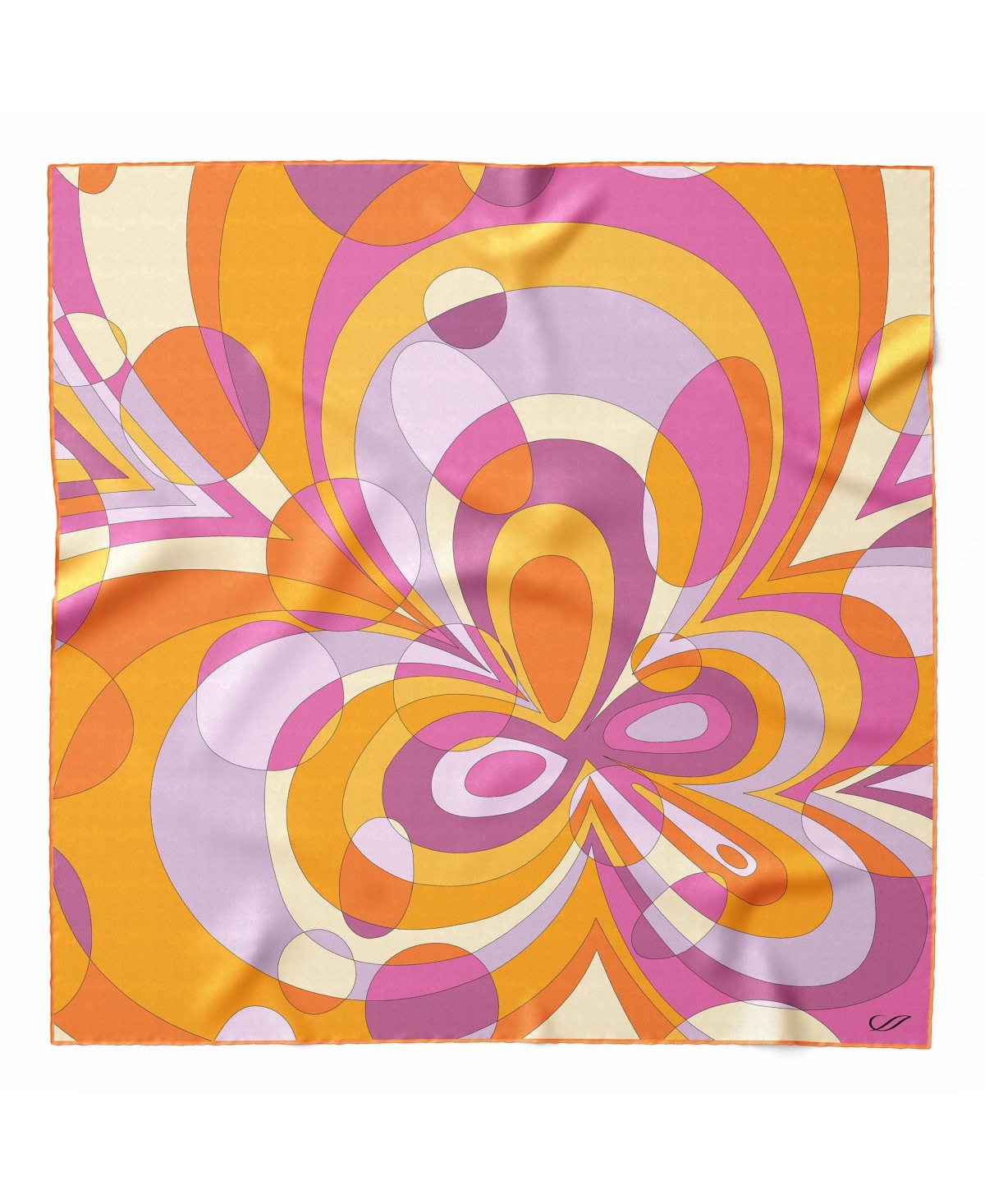 Click here for Michelle - Silk Bandana for Women - Orange and pin... prices