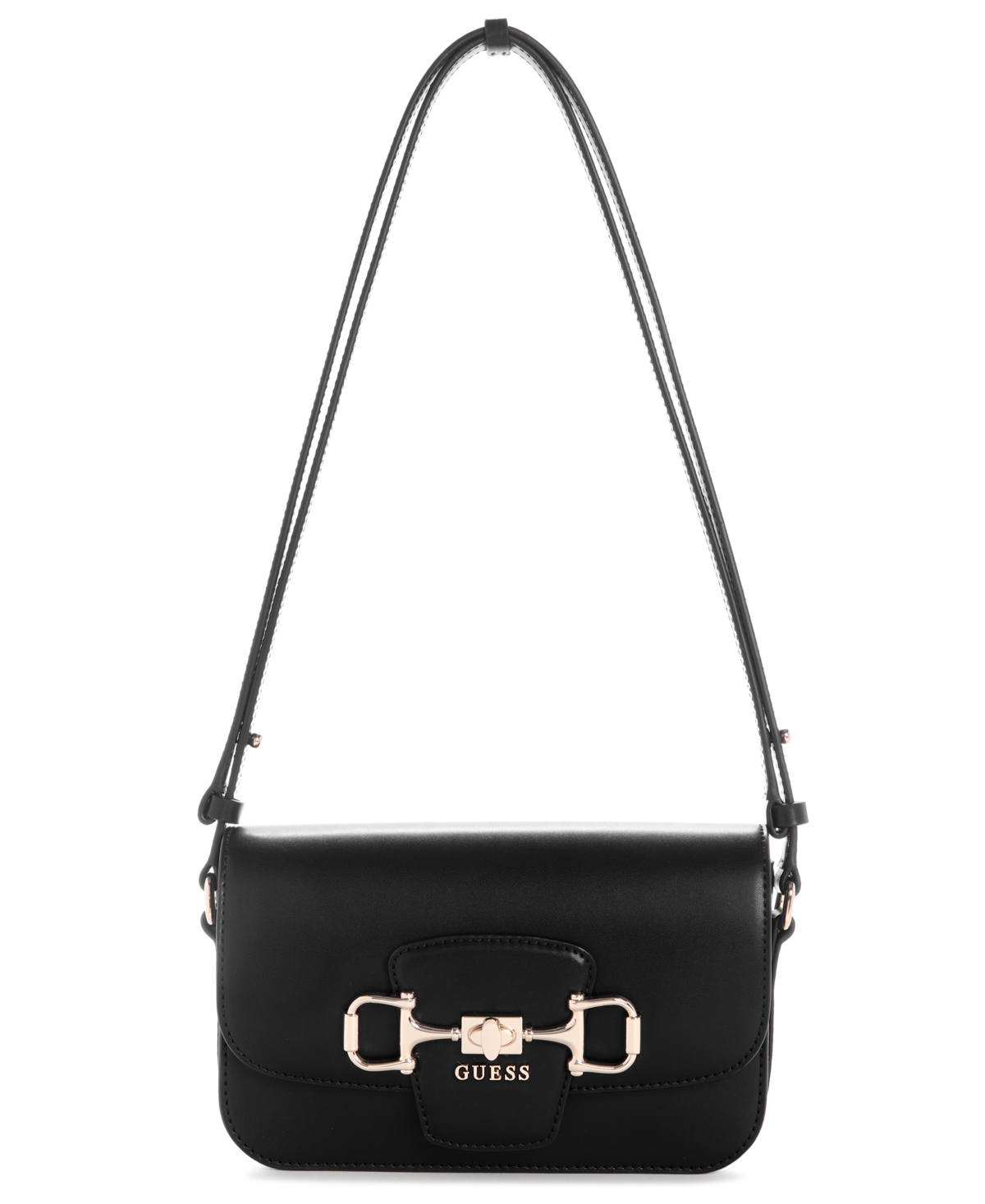 Click here for Guess Janie Convertible Xbody Flap Handbag - Black prices