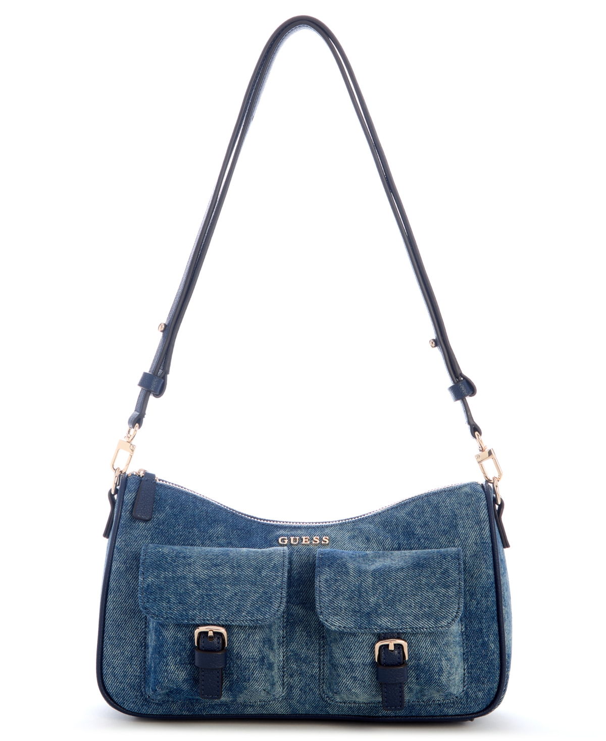 Click here for Guess Kassie Convertible Small Shoulder Bag - Blue prices