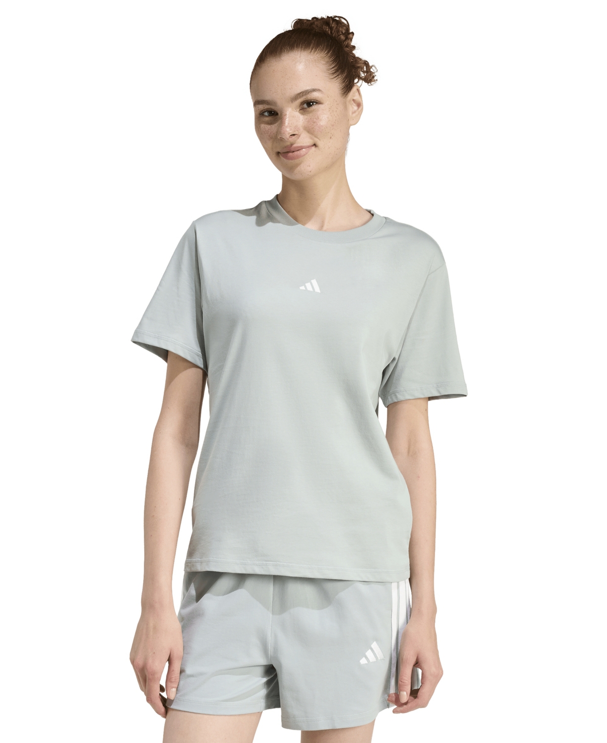 Click here for adidas Womens Short-Sleeve Cotton Crewneck Logo T-... prices