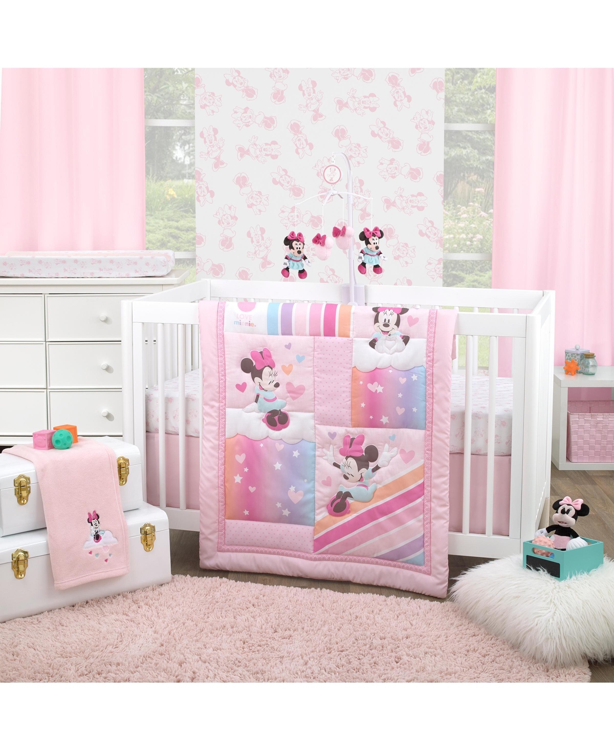 Click here for NoJo Disney Minnie Mouse Be Happy Pink  Lavender... prices