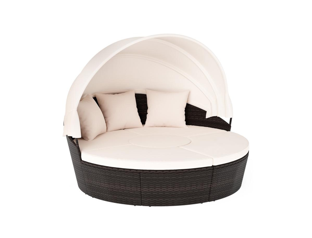 Click here for Slickblue Round Patio Daybed with Adjustable Retra... prices