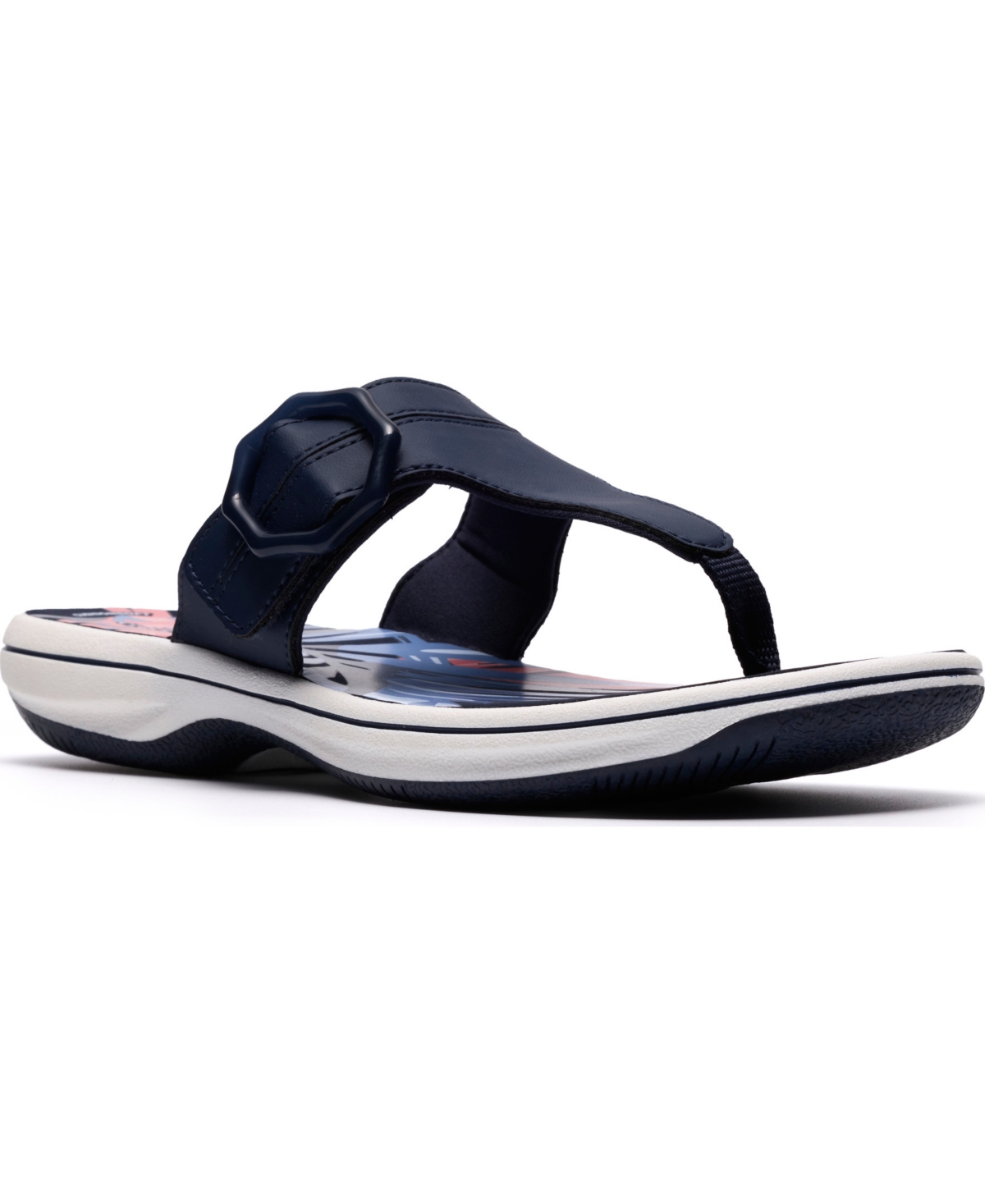 Click here for Clarks Womens Breeze Cove Flip Flop Flats - Blue prices