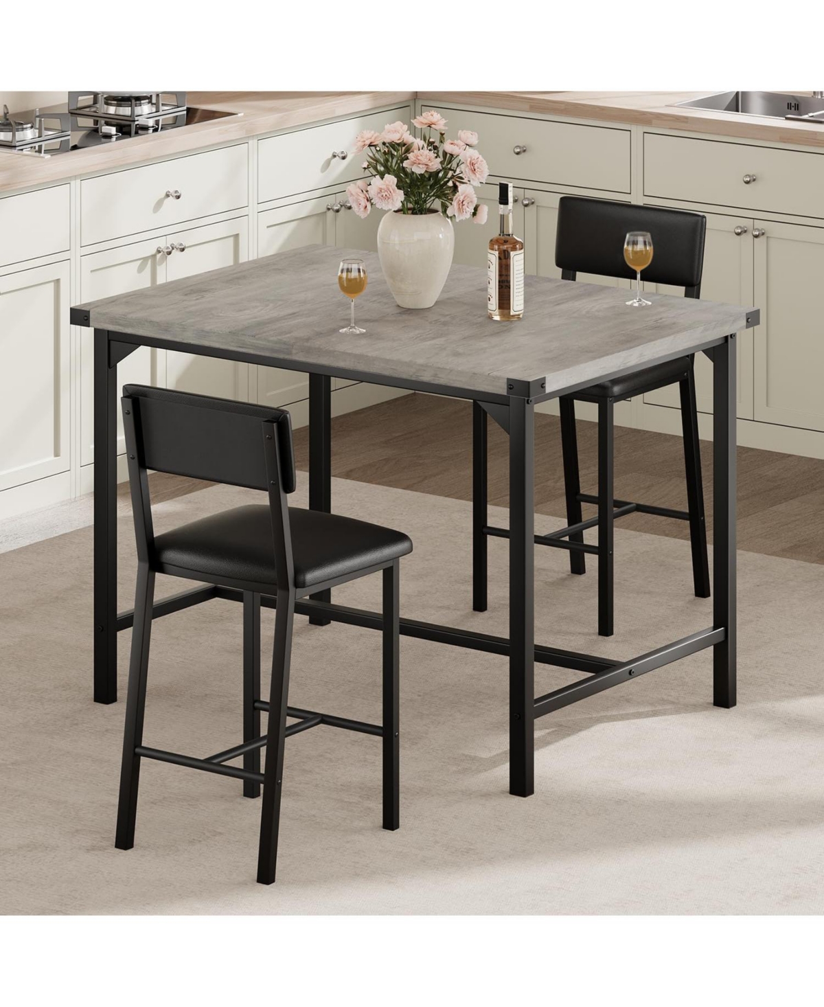 Click here for Gaomon 3-Piece Counter Height Dining Table Set for... prices