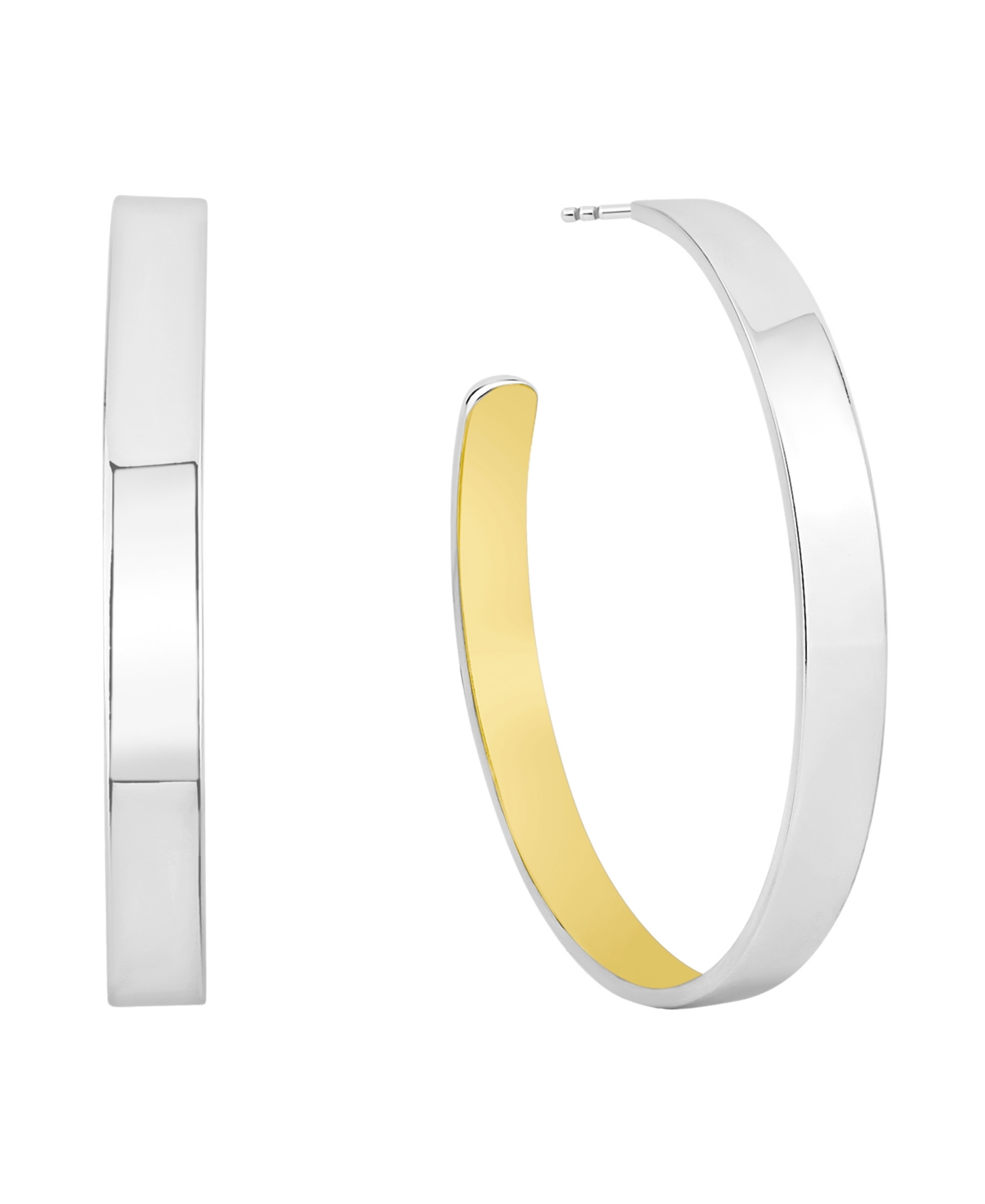 Click here for And Now This Two Tone C Hoop Earring - Two Tone prices