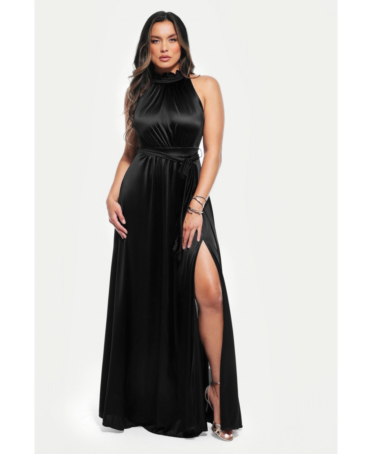 Click here for Popilush Womens Draped High Neck Sculpting Floral-... prices