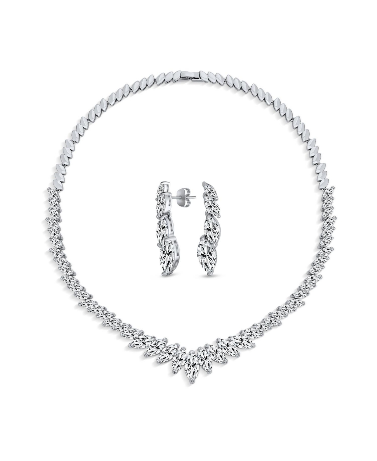 Click here for Bling Jewelry Classic Marquise Leaf Cz Statement V... prices