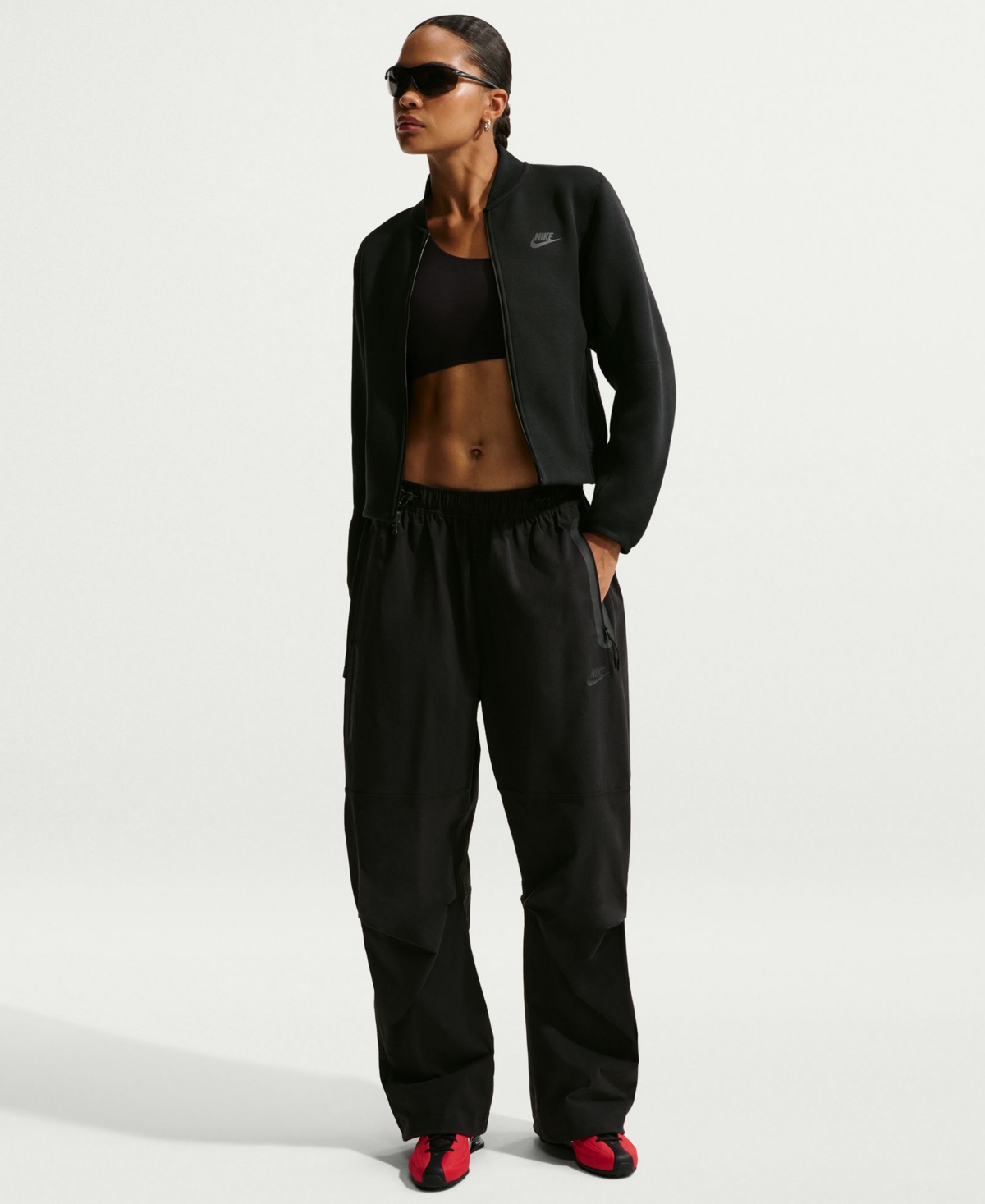 Click here for Nike Womens Sportswear Front-Zip Tech Fleece Jacke... prices