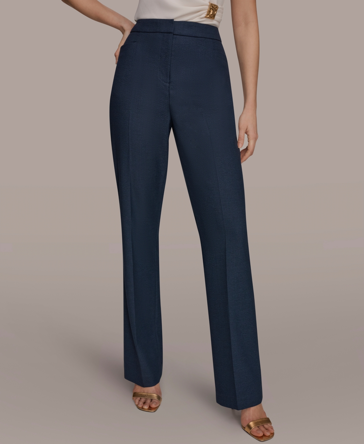 Click here for Donna Karan New York Womens Straight Leg Front Ris... prices