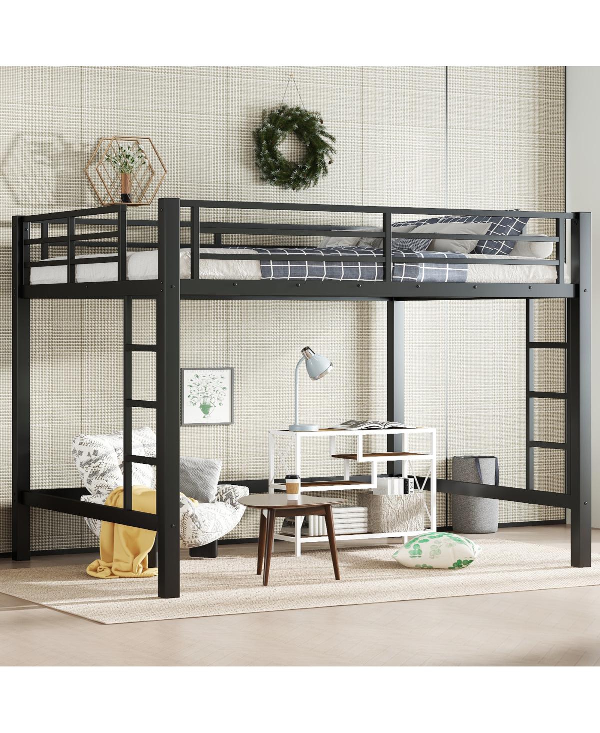 Click here for Streamdale Furniture Queen Size Metal Loft Bed wit... prices