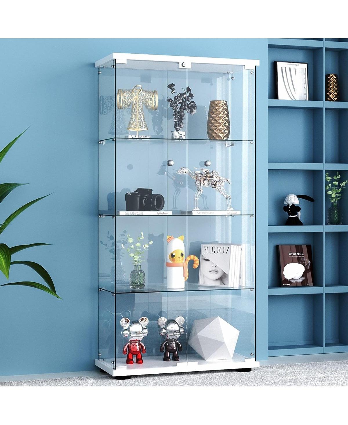 Click here for Streamdale Furniture Glass Display Cabinet 4-Shelf... prices