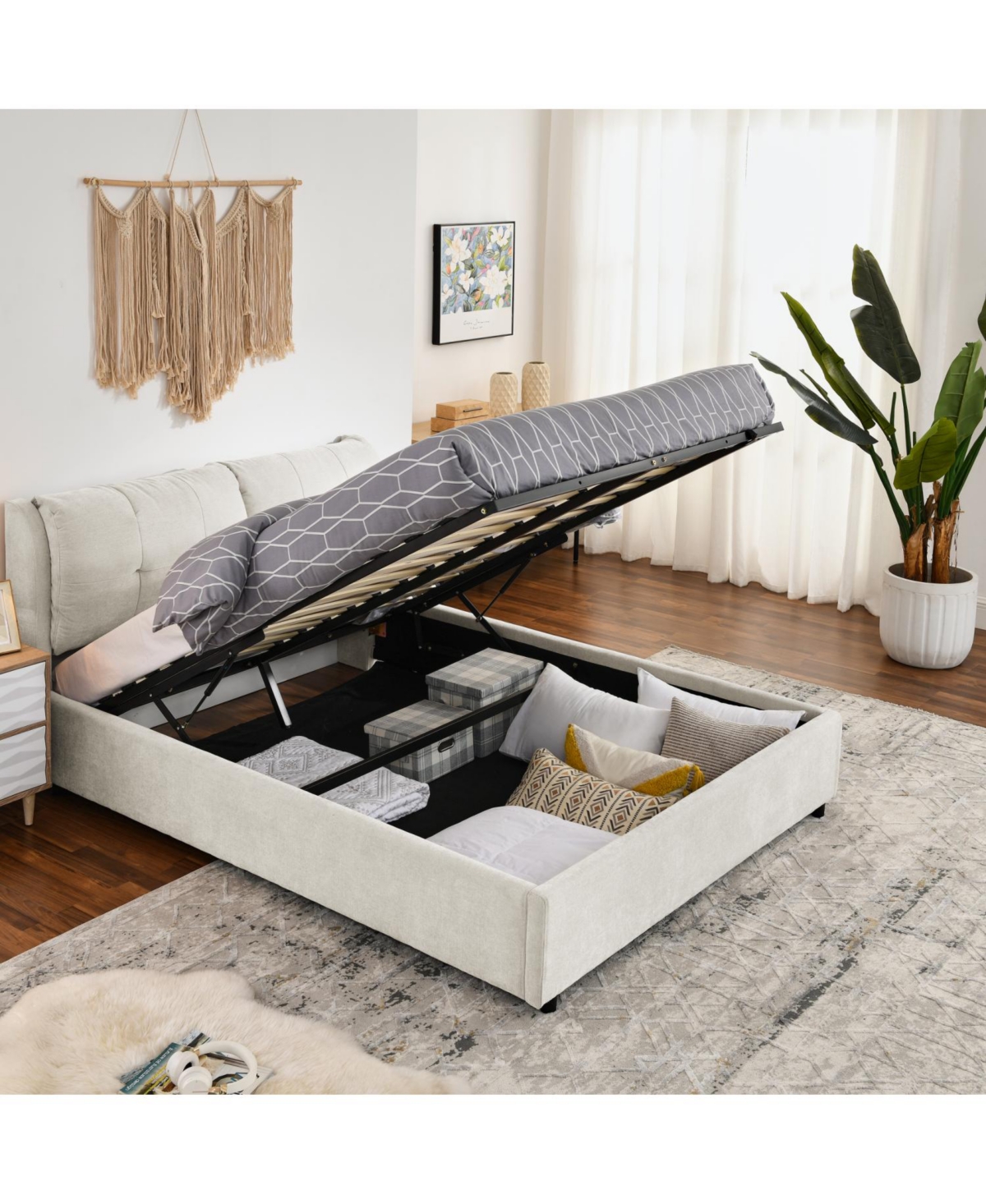 Click here for Streamdale Furniture Twin size Storage Bed with He... prices