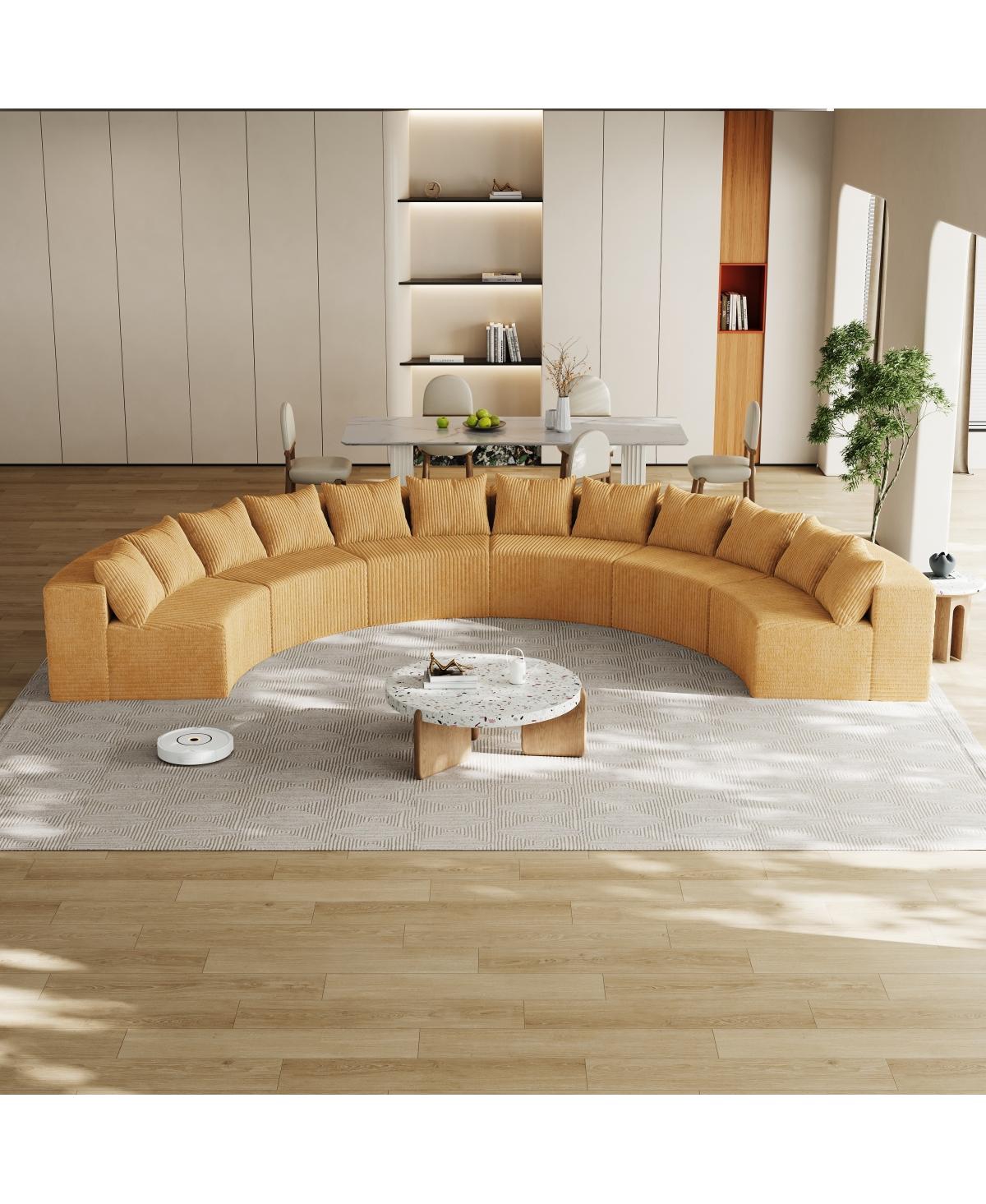 Click here for Streamdale Furniture Corduroy Curved Sectional Foa... prices