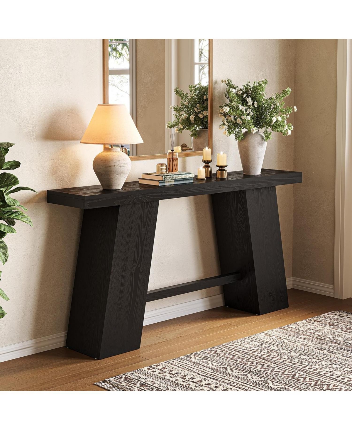 Click here for Tribesigns 70.8-Inch Long Black Console Table for... prices