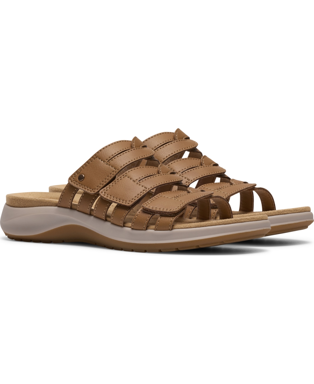 Click here for Clarks Womens Maelynn Abby Round Toe Sandals - Tan... prices