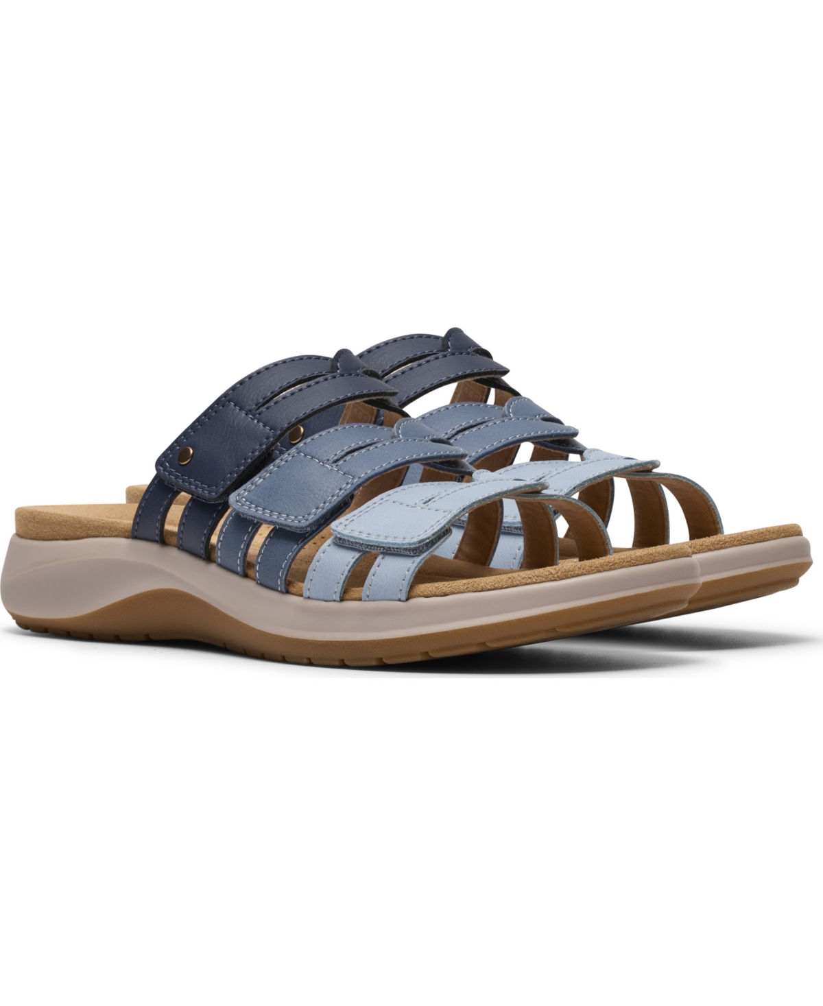 Click here for Clarks Womens Maelynn Abby Round Toe Sandals - Nav... prices