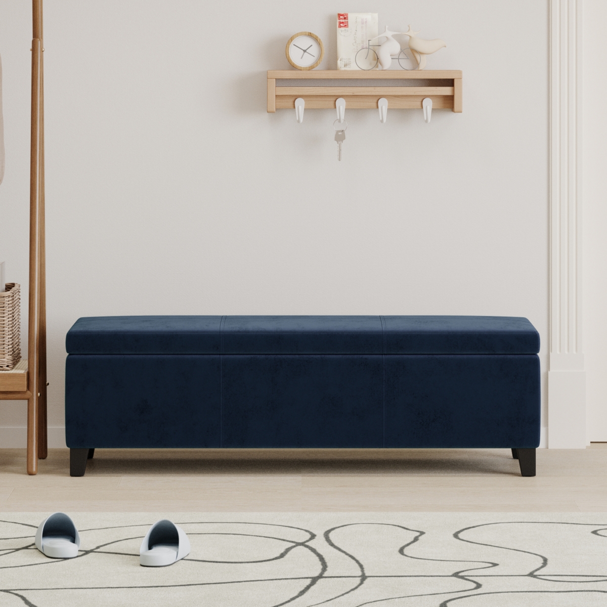 Click here for Streamdale Furniture Lux Velvet Ottoman with Spaci... prices