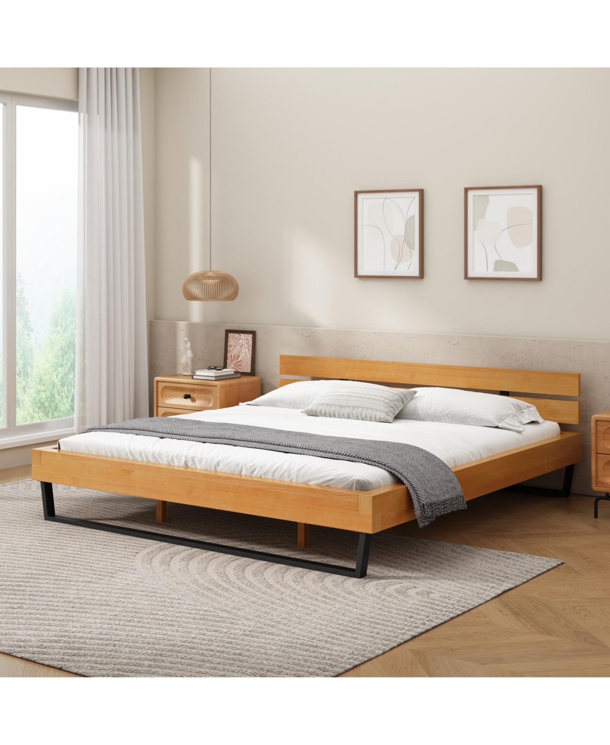 Click here for Streamdale Furniture Pine Wood & Iron Bed Frame -... prices