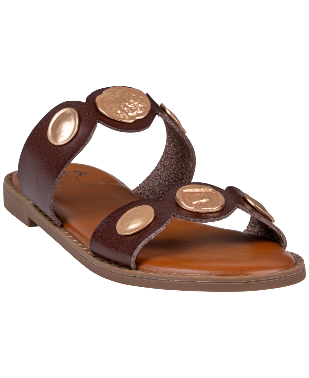 Click here for Gc Shoes Womens Nolah Coin Slip-On Flat Sandals -... prices