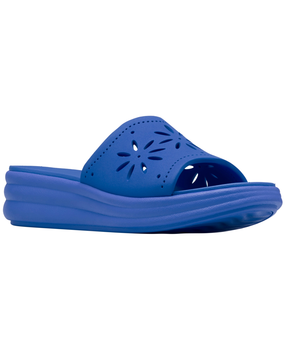 Click here for Clarks Womens Drift Floral Slip-On Wedge Sandals -... prices