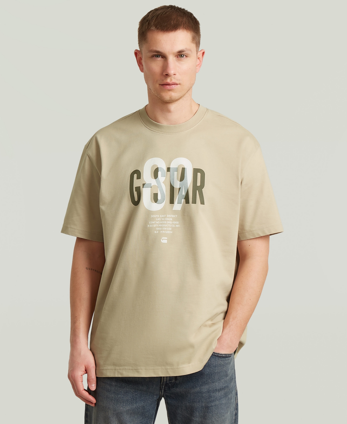 Click here for G-Star Raw Mens Graphic Logo Crewneck T-Shirt - Da... prices