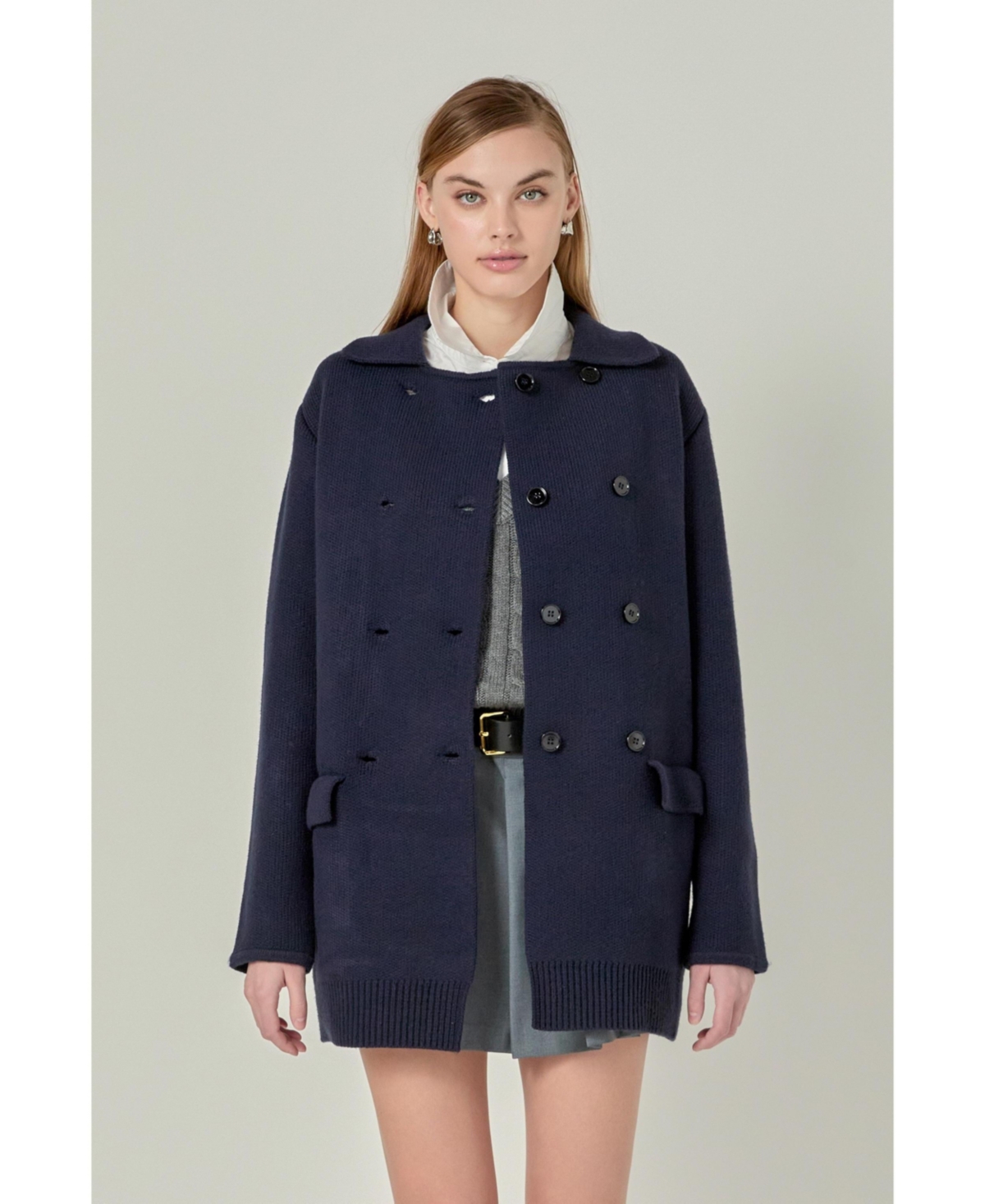 Click here for English Factory Womens Polo Long Double Cardigan.... prices