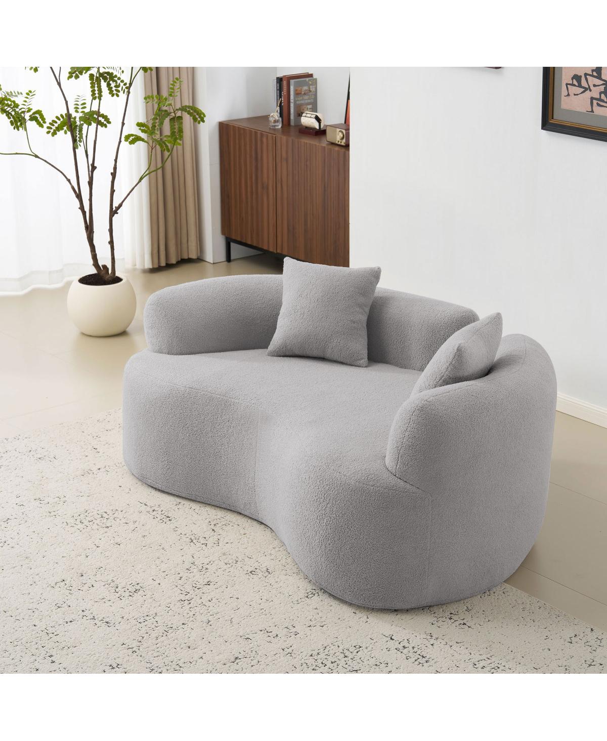 Click here for Streamdale Furniture Curved Loveseat Sofa - Teddy... prices