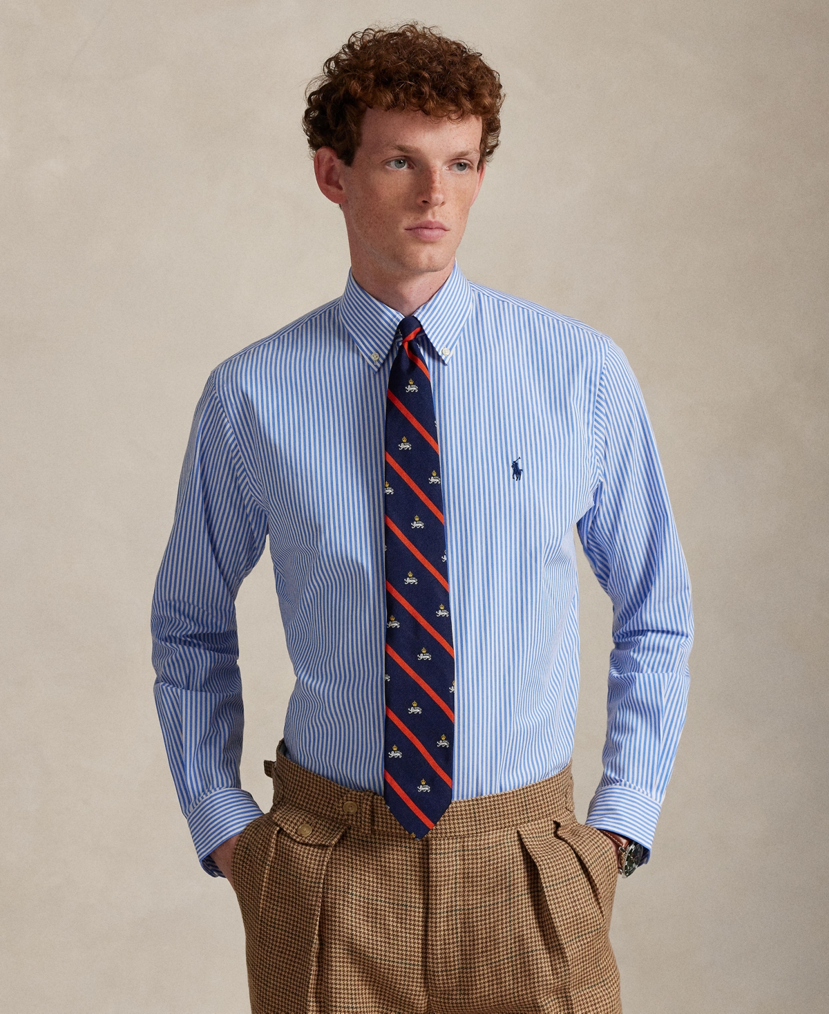 Click here for Polo Ralph Lauren Mens Classic-Fit Striped Stretch... prices