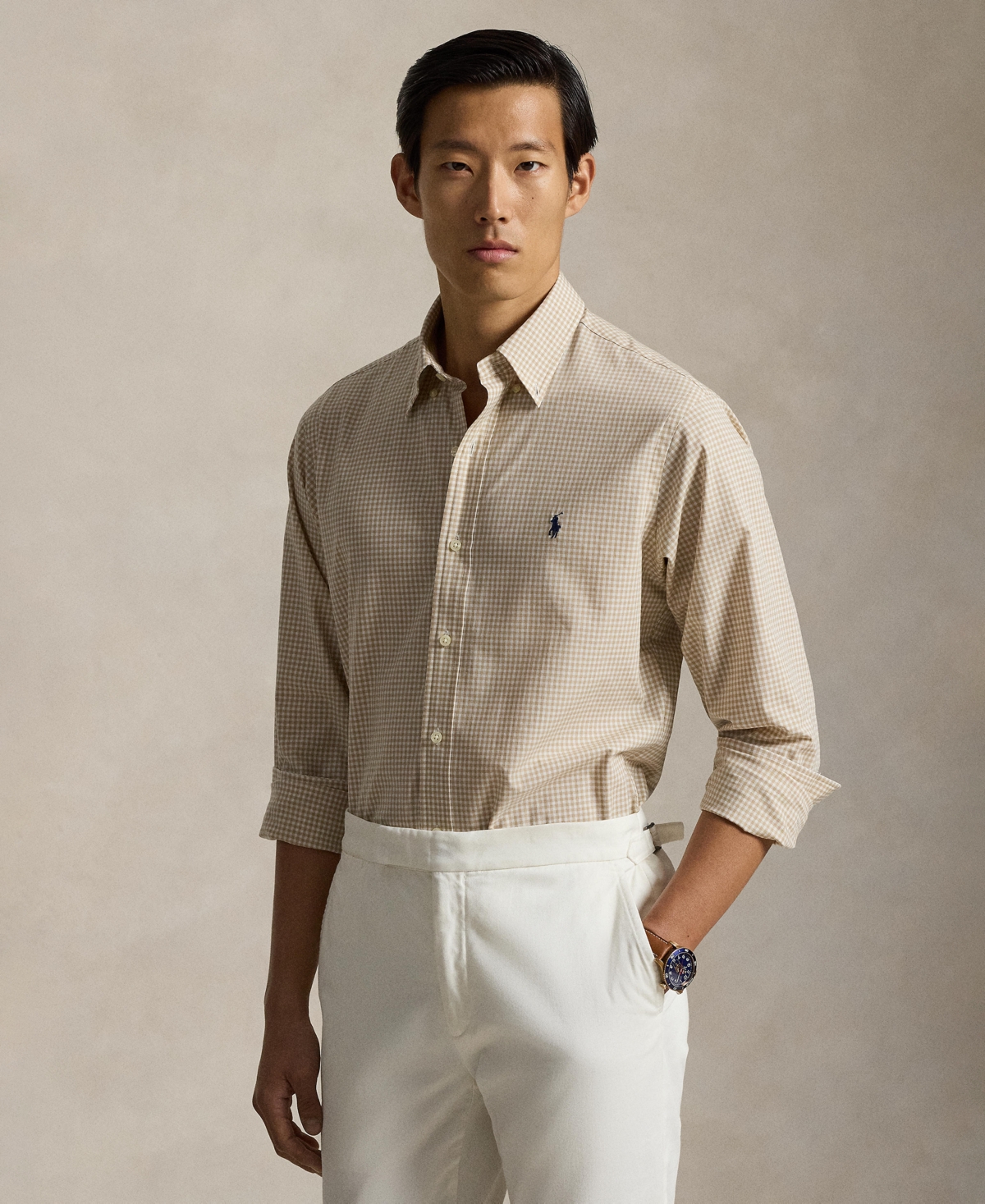 Click here for Polo Ralph Lauren Mens Classic-Fit Gingham Stretch... prices