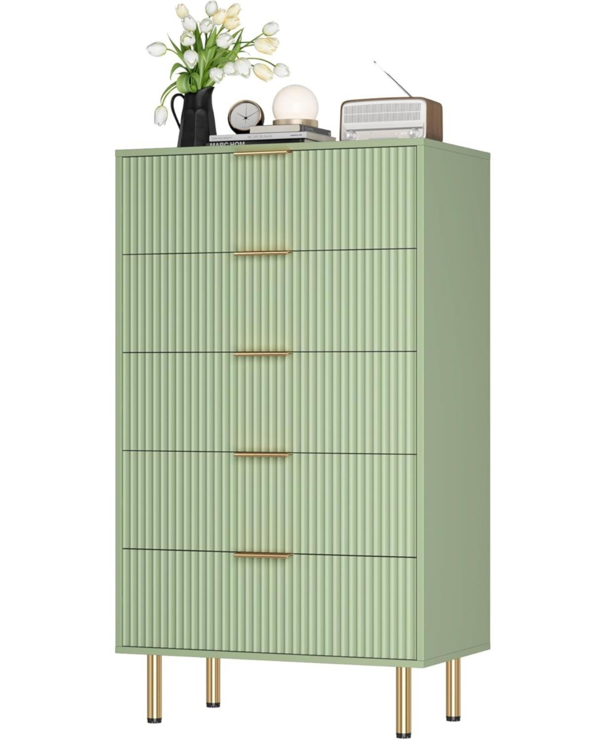 Click here for gaomon 5-Drawer Dresser for Bedroom  Modern Fluted... prices
