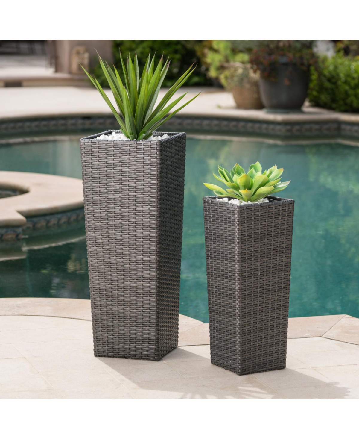 Click here for Streamdale Furniture Wicker & Iron Patio Planter S... prices