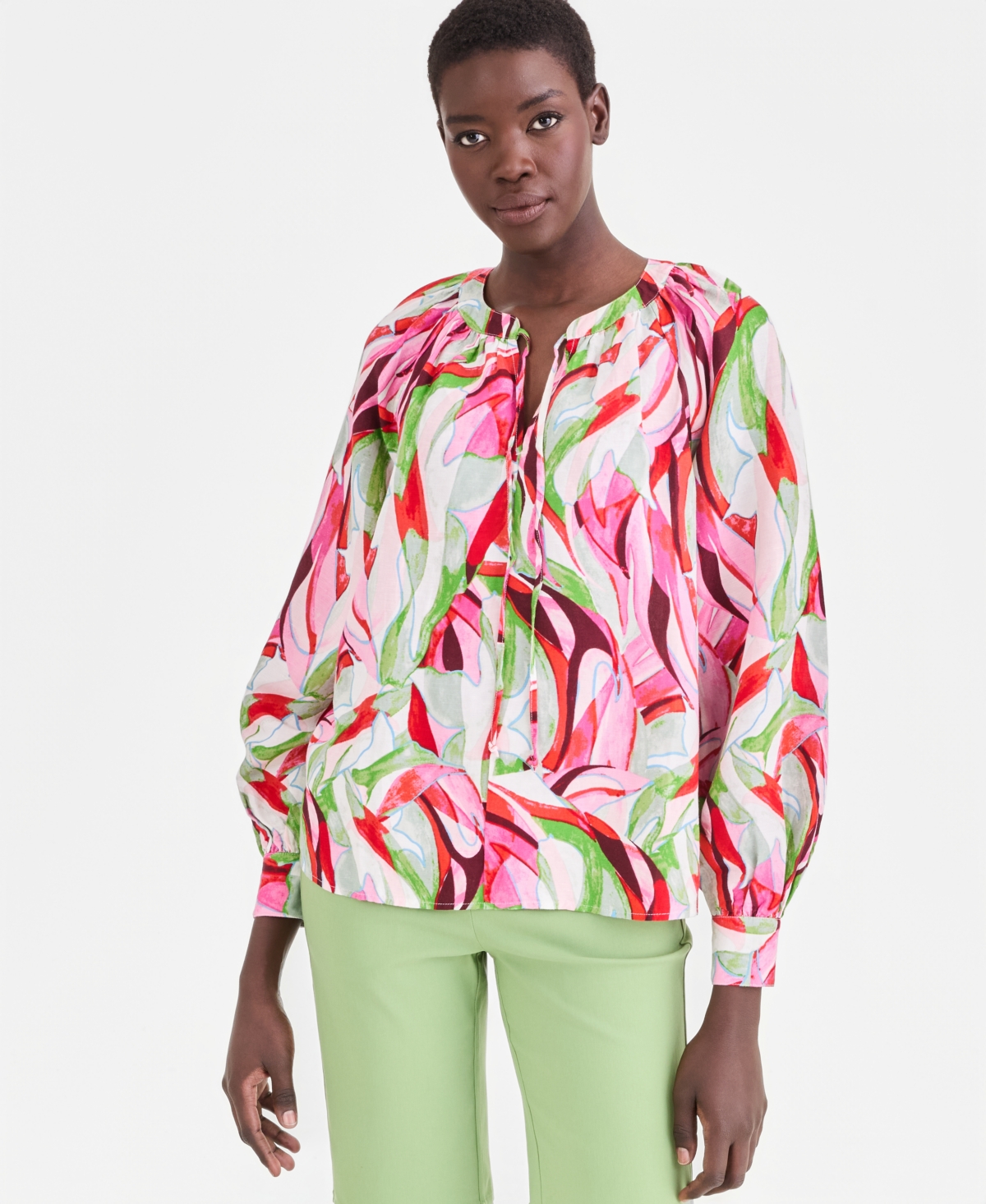 Click here for I.n.c. International Concepts Petite Tie-Neck Top... prices