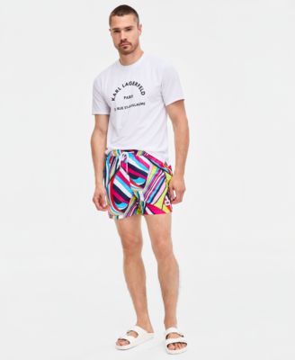 Click here for Karl Lagerfeld Paris Mens Logo Patch Volley Shorts... prices