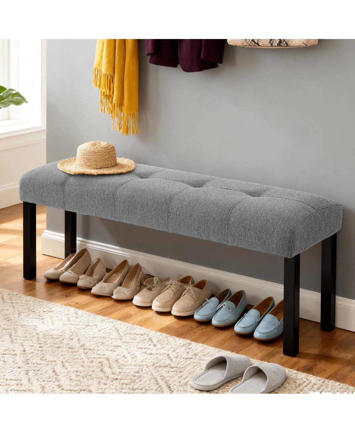 Click here for Streamdale Furniture Modern Tufted Linen Dining Be... prices