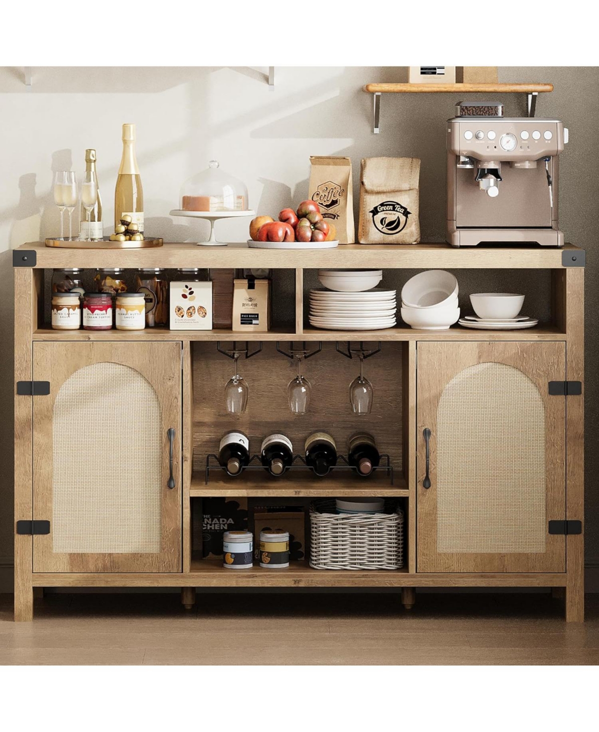 Click here for gaomon 52.1" Rattan Buffet Cabinet with Stora... prices