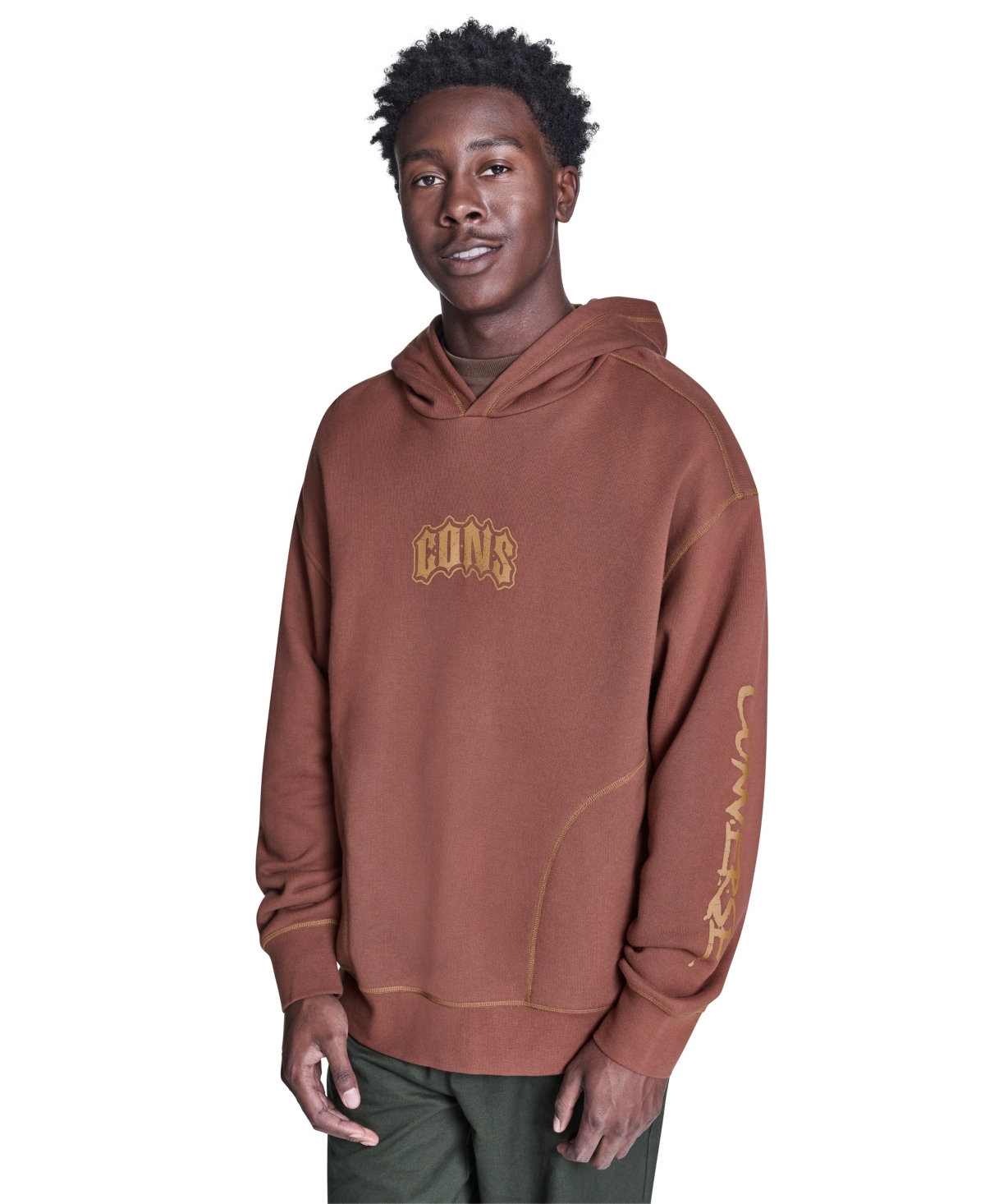 Click here for Converse Mens Graphic Oversized Hoodie - Unearthed prices