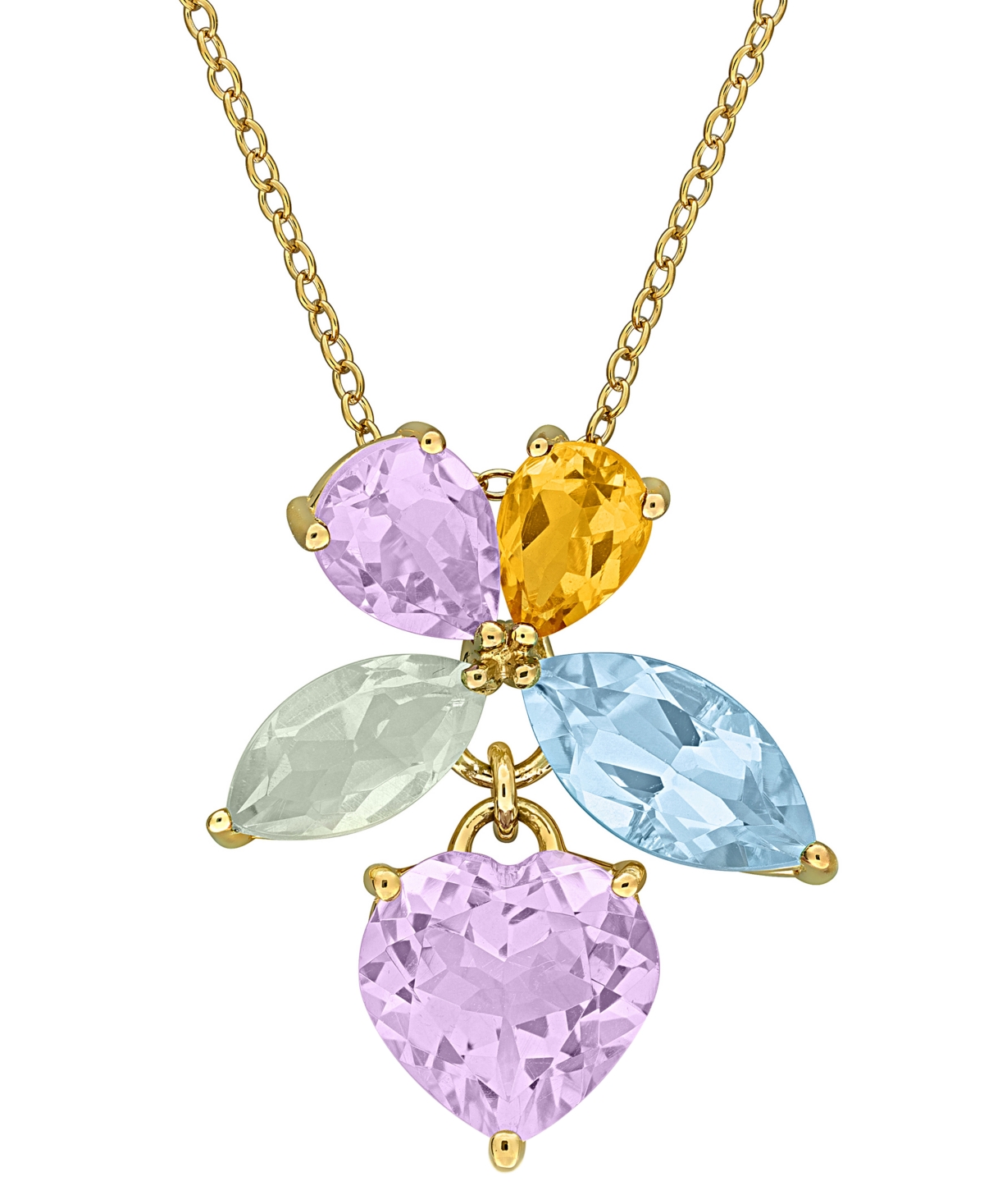 Click here for Macys Multi-Gemstone (7-5/8 ct. t.w.) Heart Pendan... prices
