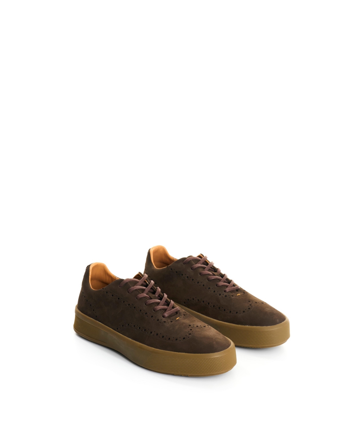 Click here for Velez Mens Suede Leather Lace-Up Shoes - Brown prices