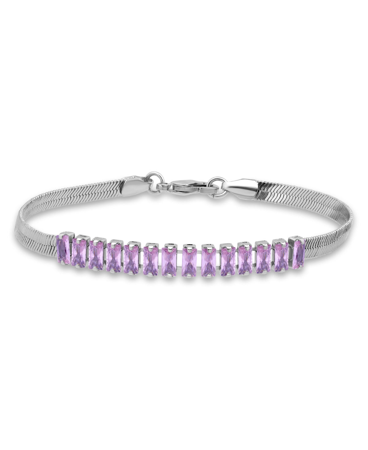 Click here for Macys Herringbone 5 ct. t.w Blue Cubic Zirconia Ba... prices