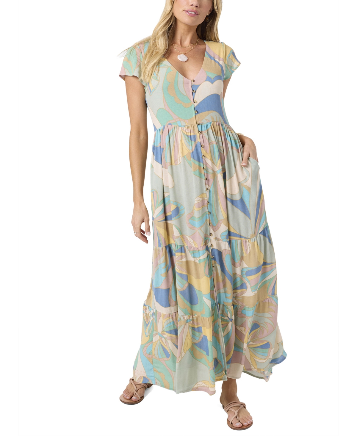 Click here for ONeill Womens Zygrid V-Neck Butterfly Dress - Dese... prices