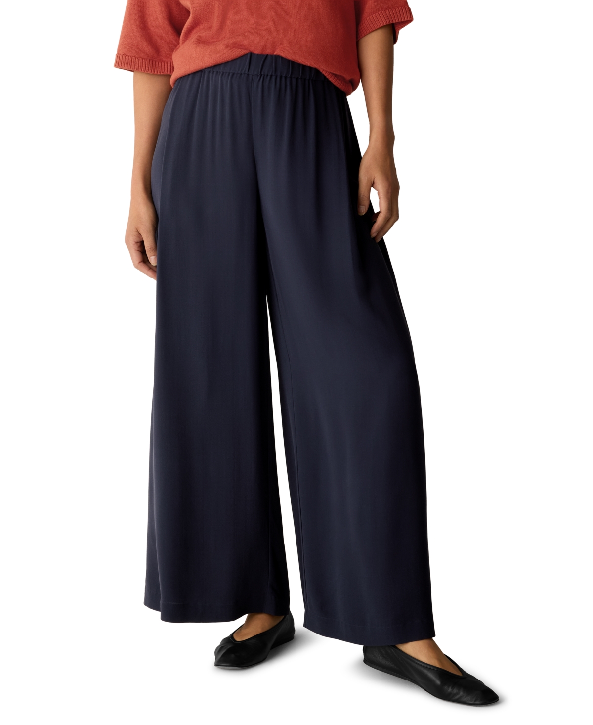 Click here for Eileen Fisher Womens Wide-Ankle Pants - Ink prices