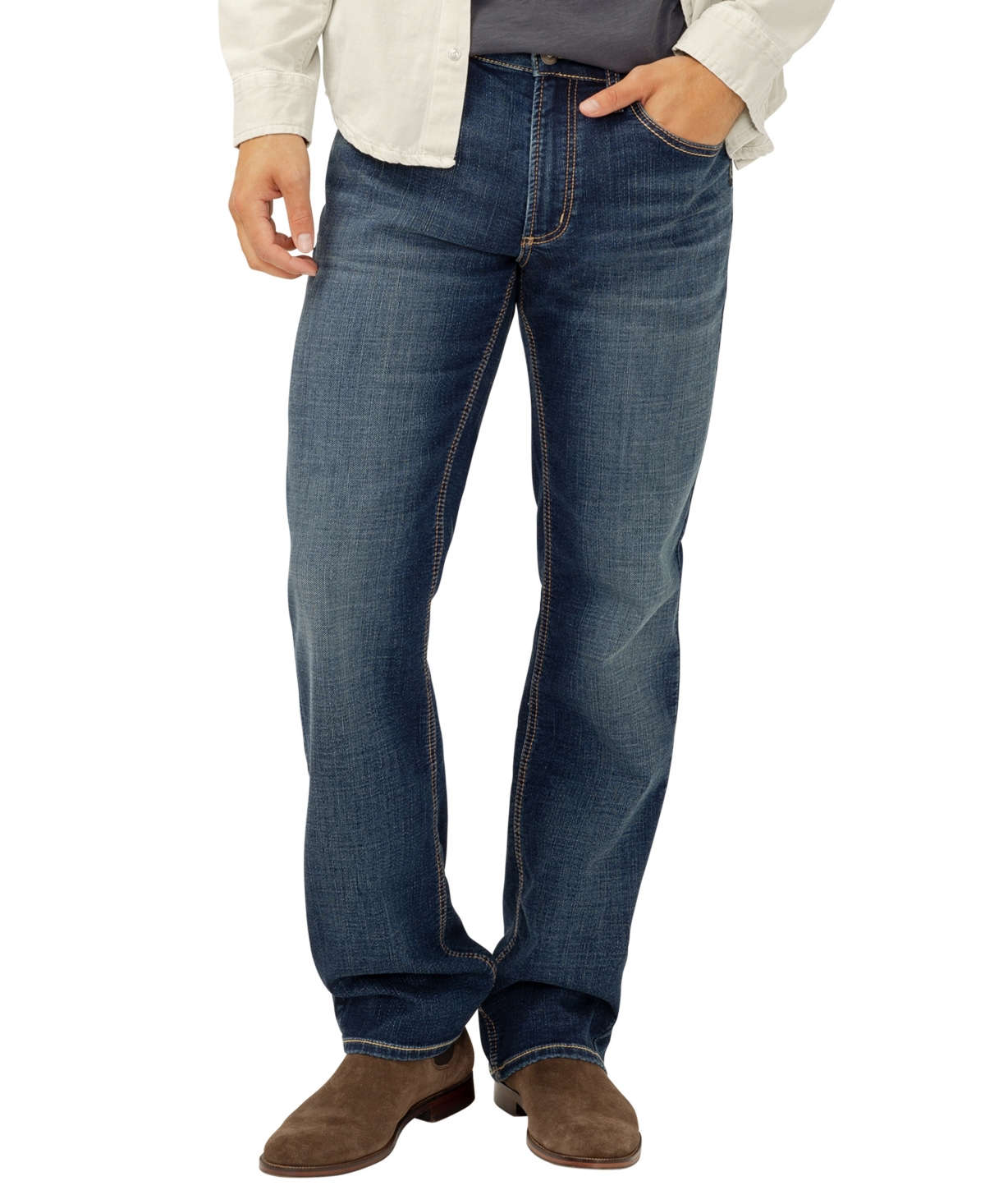 Click here for Silver Jeans Co. Mens Zac Straight-Fit Stretch Den... prices