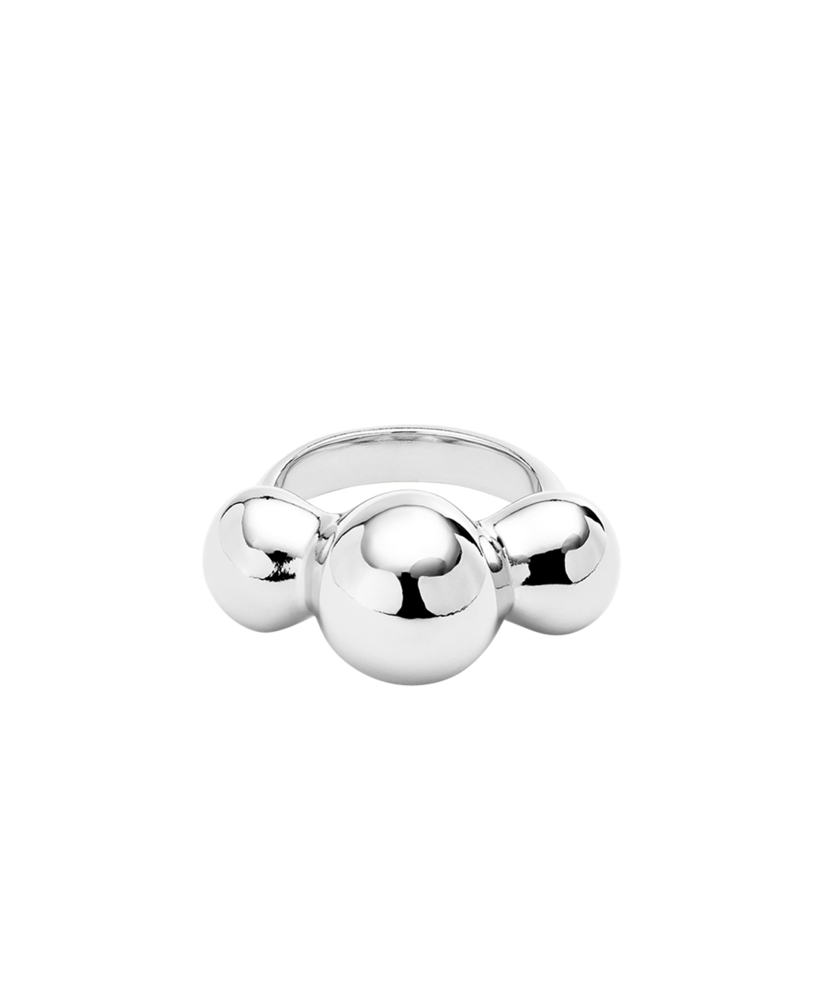 Click here for UNOde50 Silver-Plated Ring with Three Central Ball... prices